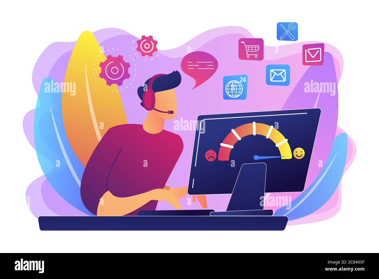 Customer care concept vector illustration Stock Vector Image & Art - Alamy