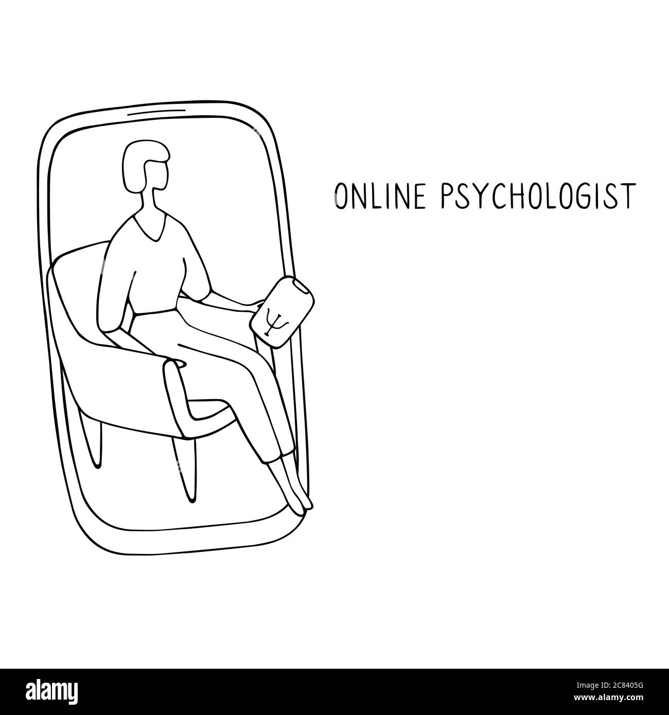 Digital mental therapy Black and White Stock Photos & Images - Alamy