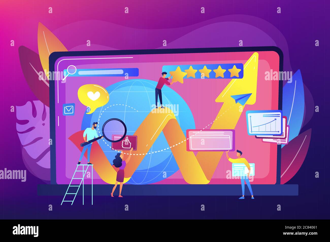 Online reputation management concept vector illustration Stock Vector ...