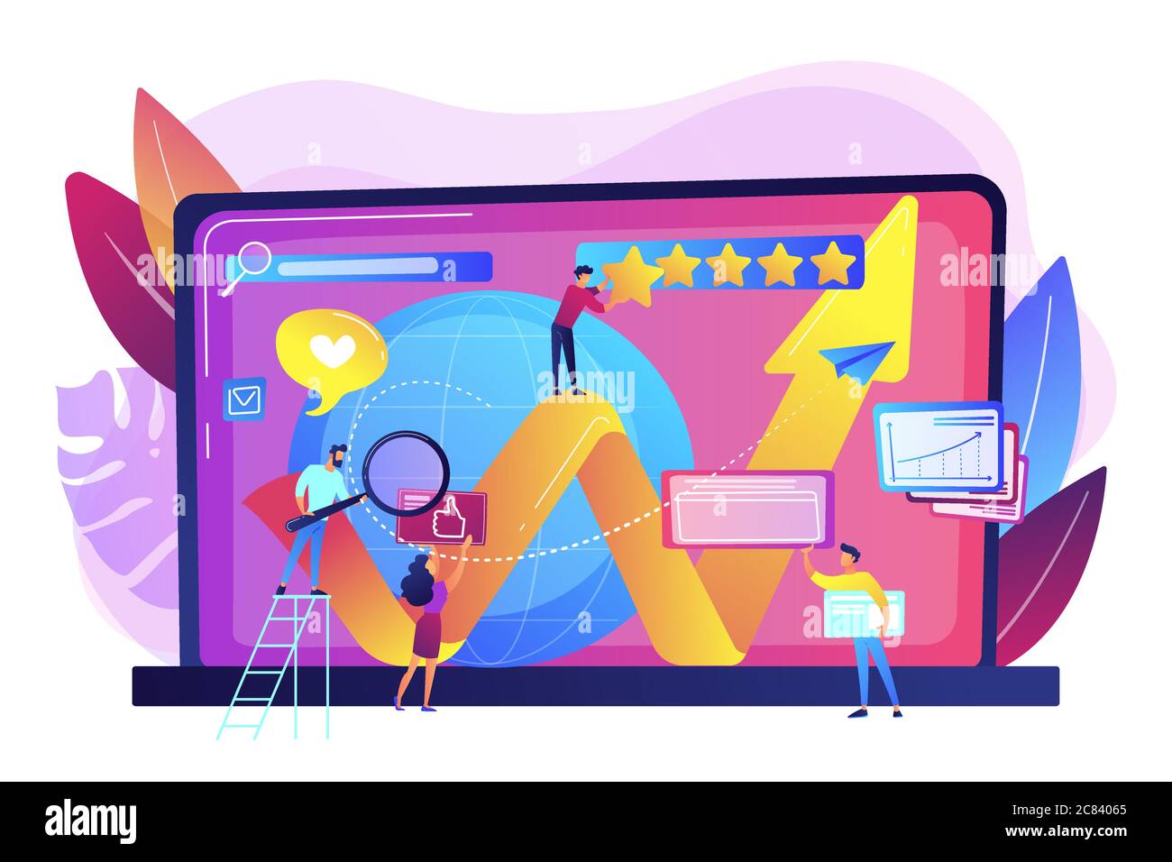 Online reputation management concept vector illustration Stock Vector ...