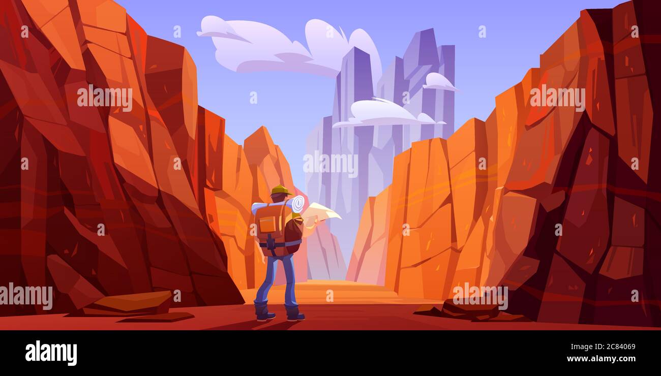 Man grand canyon Stock Vector Images - Alamy