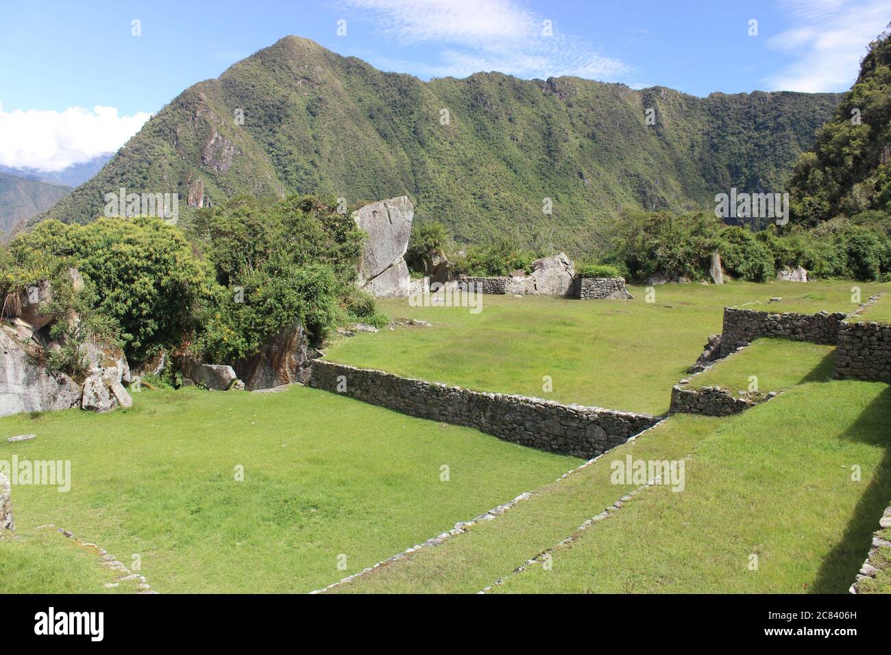 View in the historical place of Machu Picchu Stock Photo - Alamy