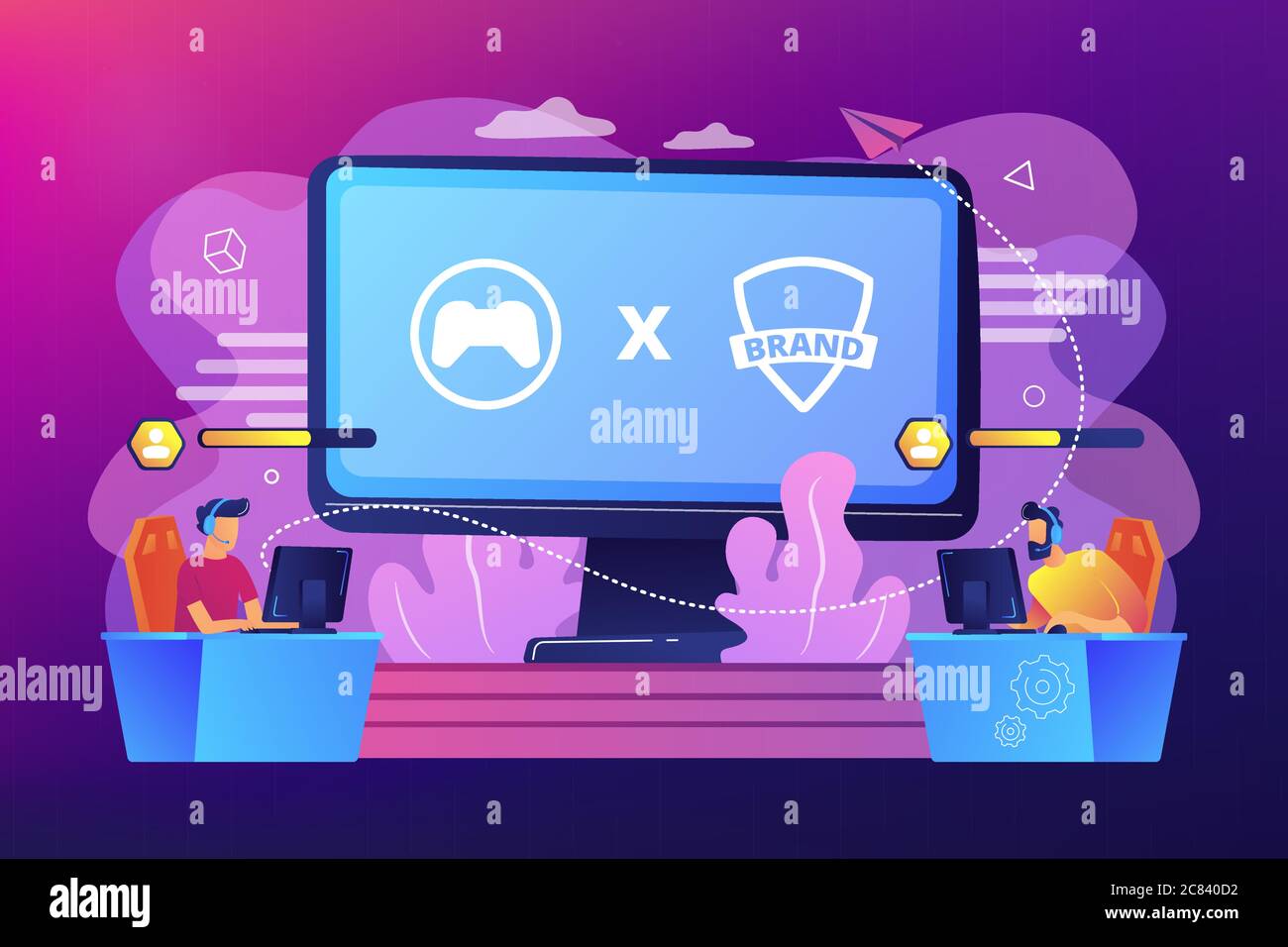 eSports collaboration concept vector illustration Stock Vector Image ...