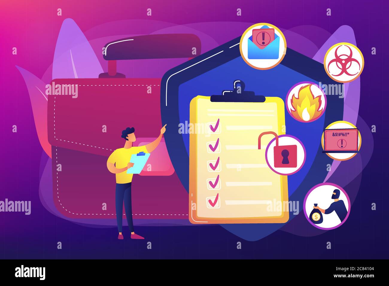 Business continuity and disaster recovery concept vector illustr Stock ...