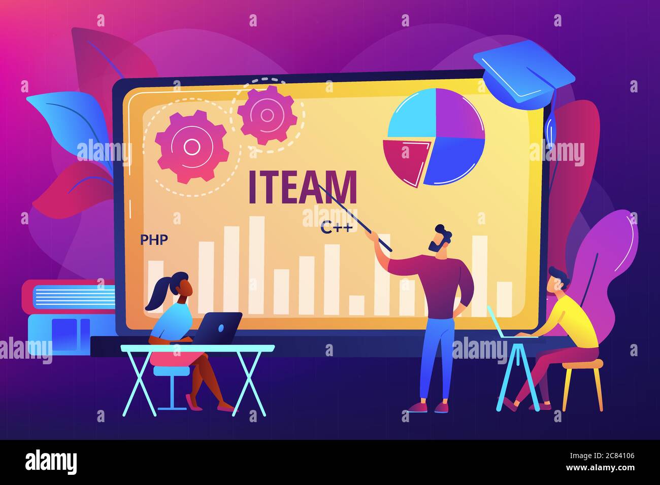 IT management courses concept vector illustration Stock Vector Image ...