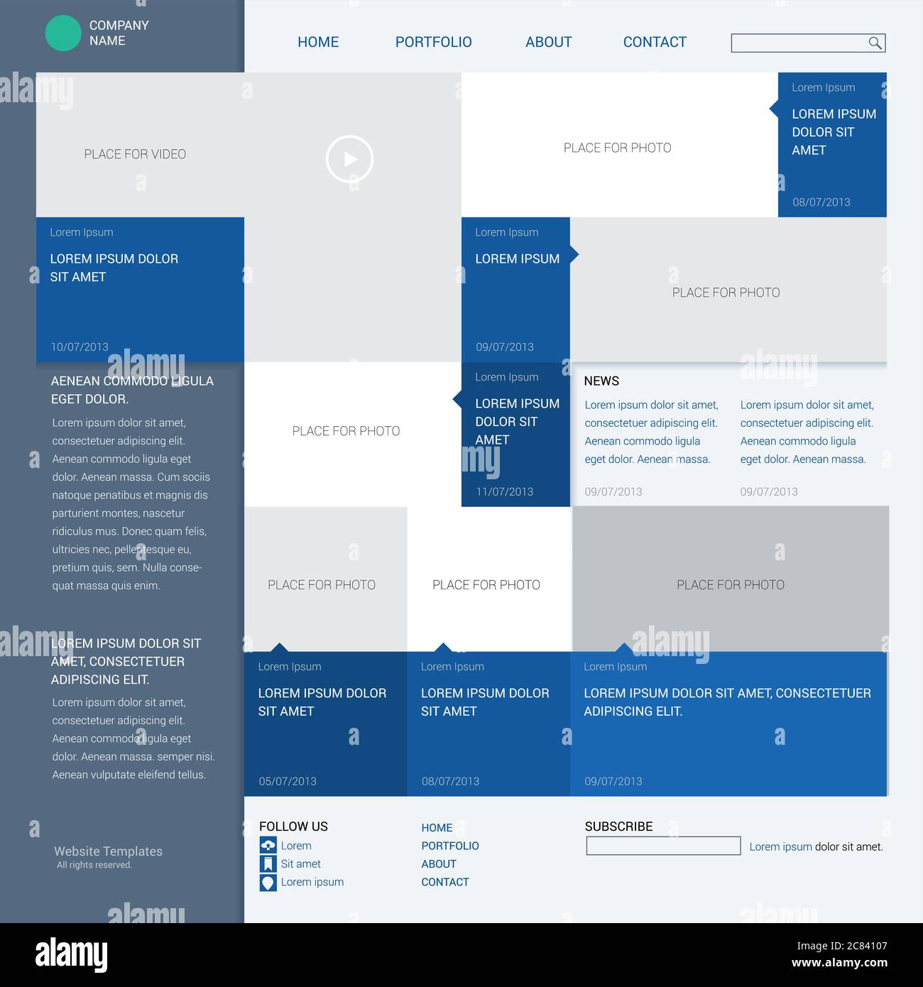 Modern template of website. Concept for information portal. Vector UI ...