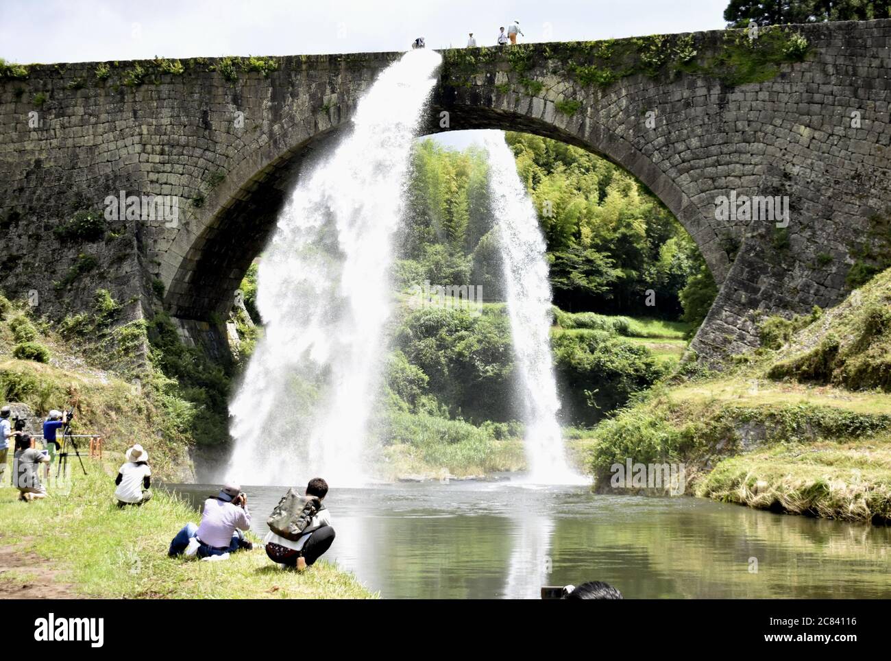 Tsujunkyo, a stone aqueduct in the Kumamoto Prefecture town of Yamato ...