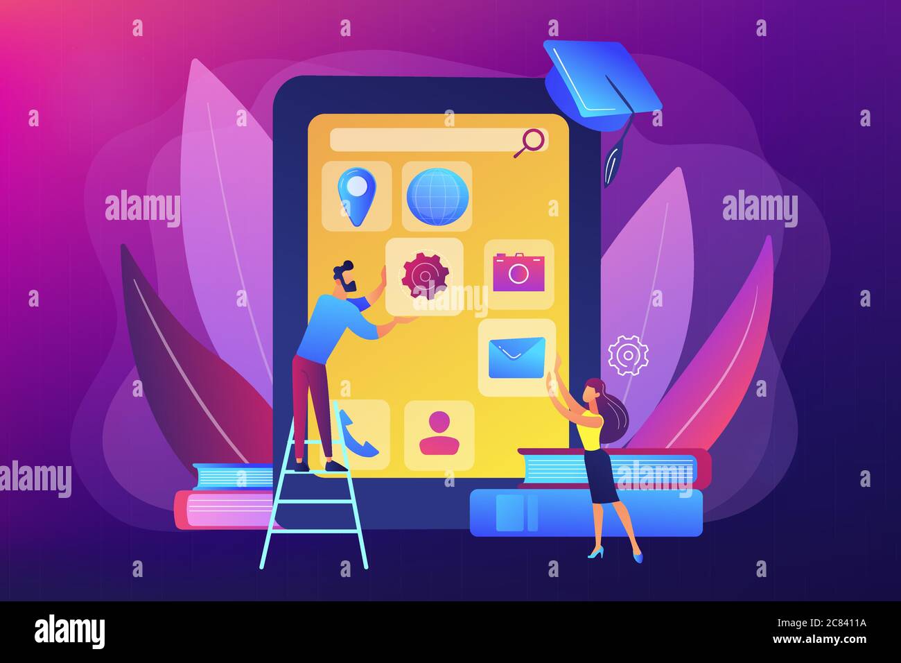 Mobile app development courses concept vector illustration Stock Vector Image & Art - Alamy