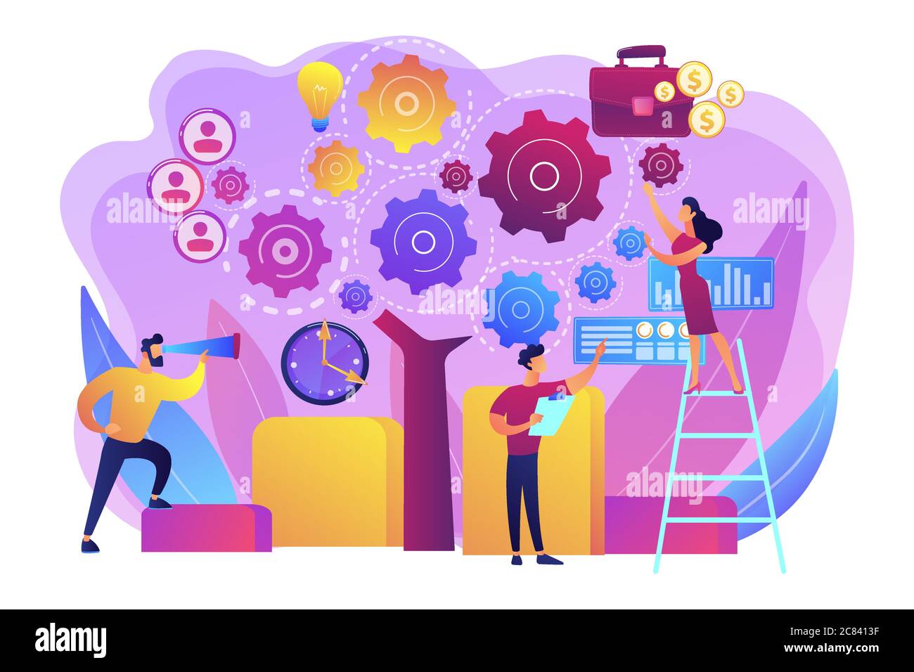 Enterprise architecture concept vector illustration Stock Vector Image ...