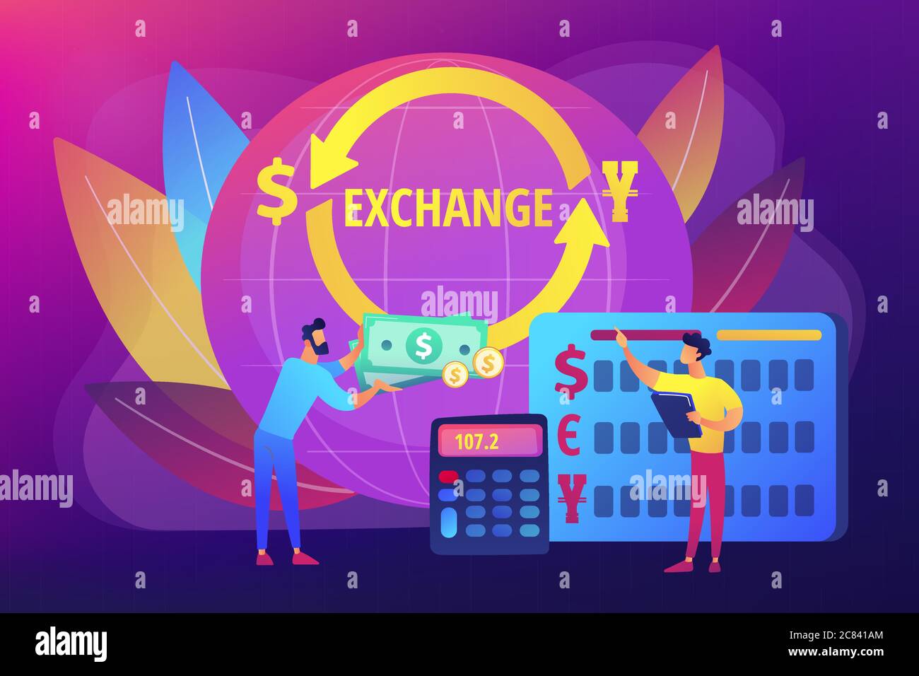 Currency exchange concept vector illustration Stock Vector Image & Art ...