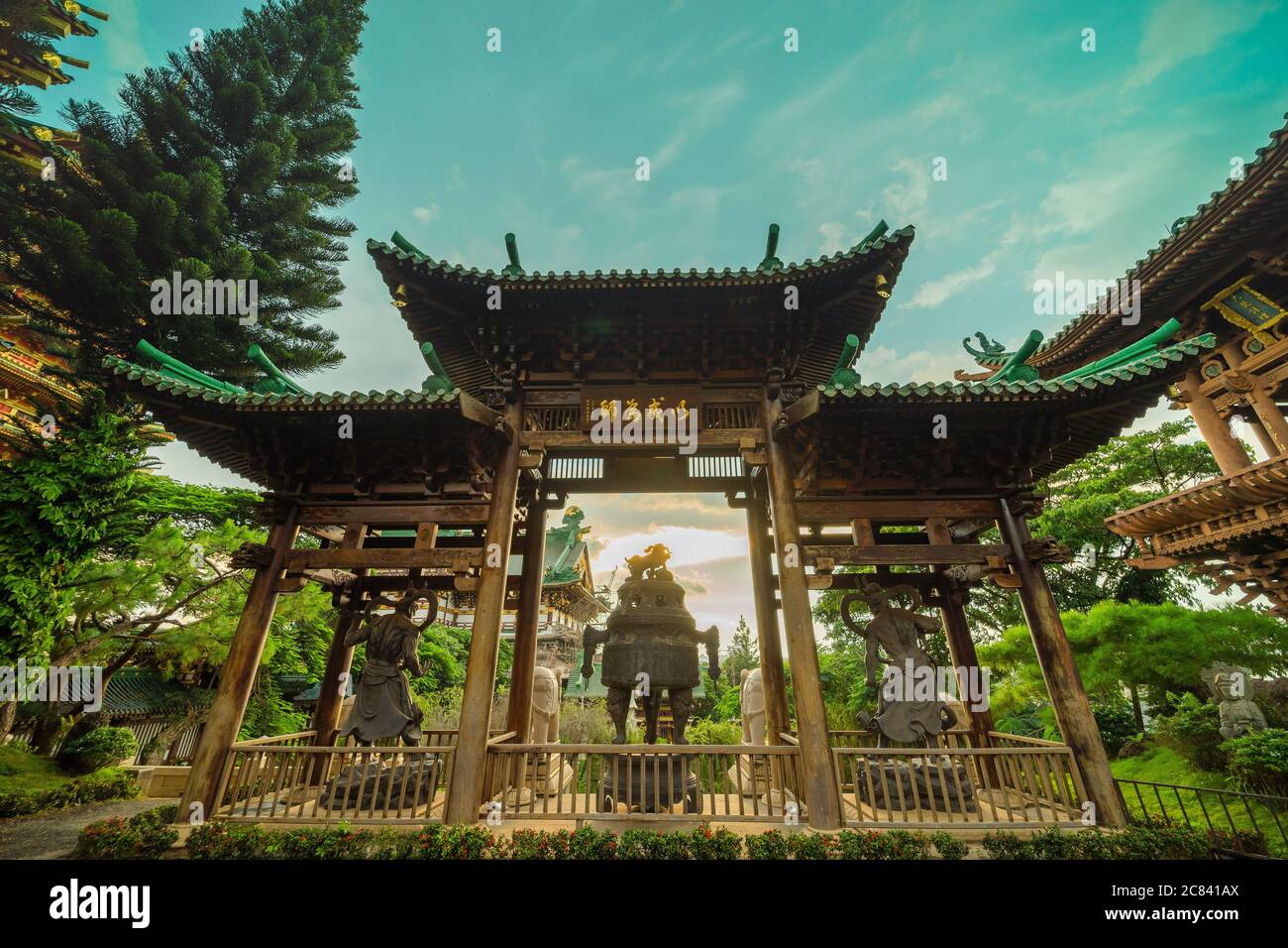 Pleiku, Vietnam - 11 July 2020: Minh Thanh pagoda, a majestic Buddhist ...