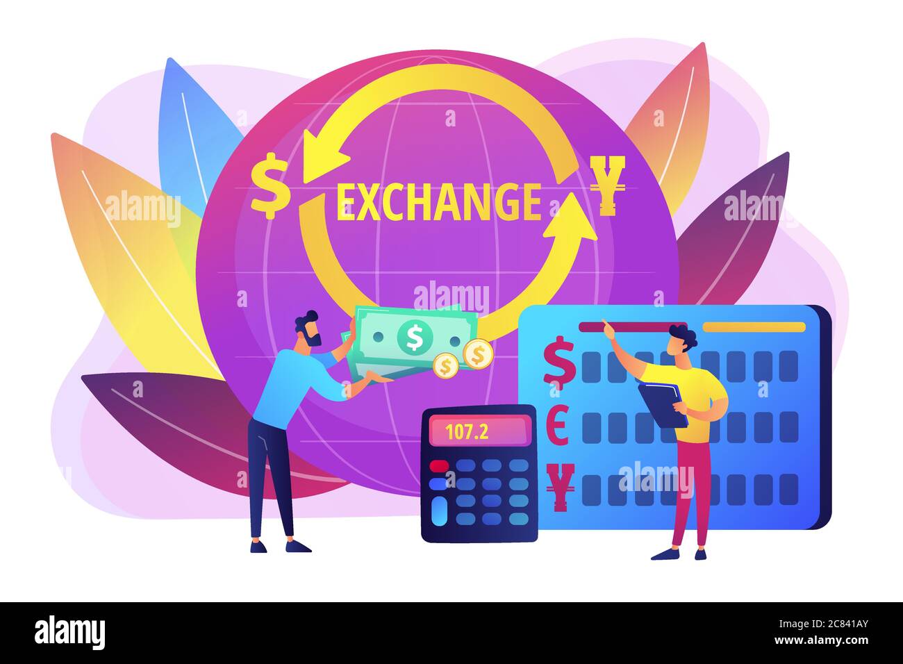 Currency exchange concept vector illustration Stock Vector Image & Art ...