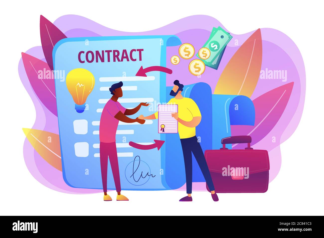 Licensing contract concept vector illustration Stock Vector Image & Art ...