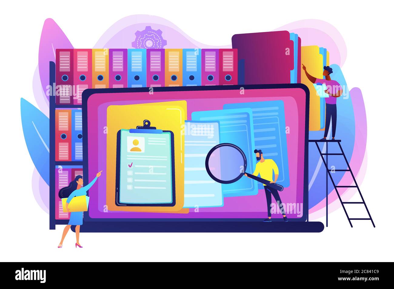 Records management concept vector illustration Stock Vector Image & Art ...