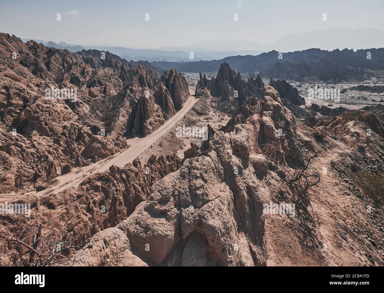 Mesmerizing view of the Quebrada de las Flechas in Argentina Stock ...