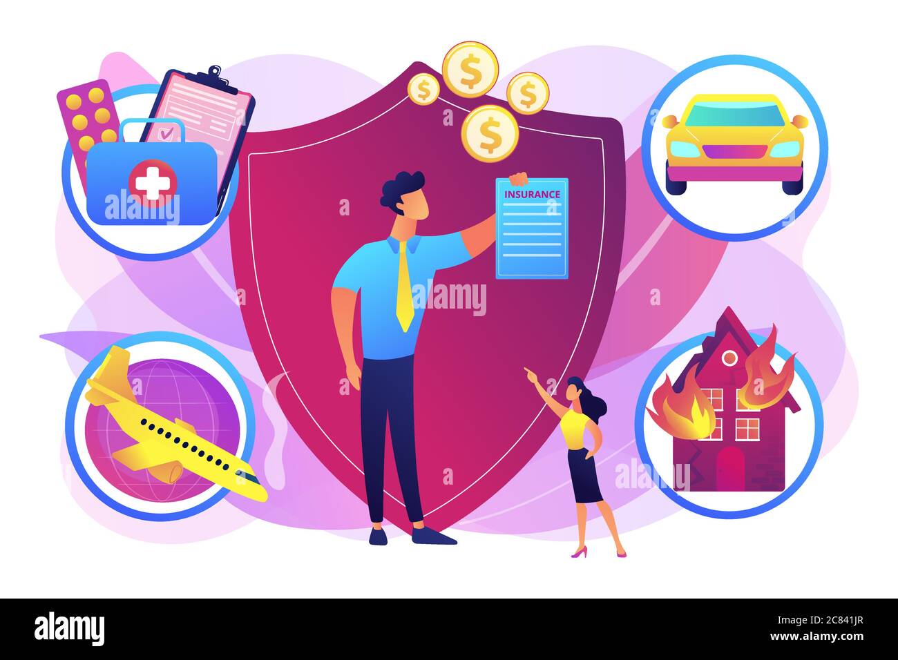 Insurance broker concept vector illustration Stock Vector Image & Art ...