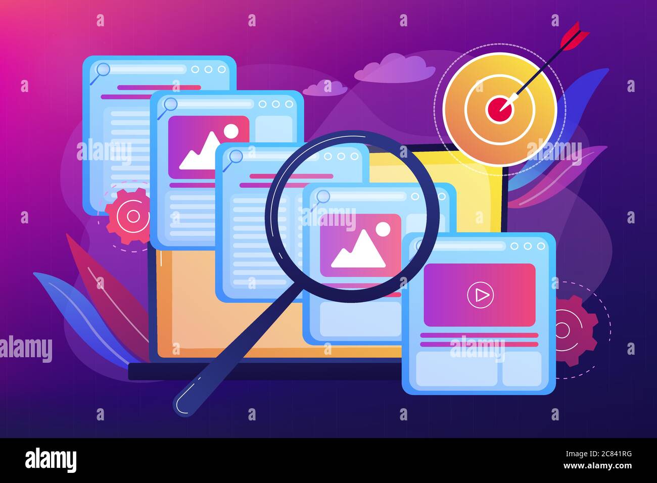 Website content management flat vector illustration Stock Vector Image ...