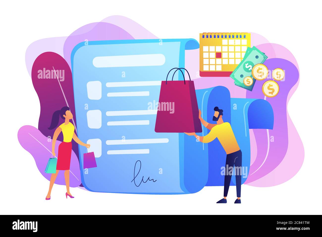 Deferment of payment concept vector illustration Stock Vector Image ...