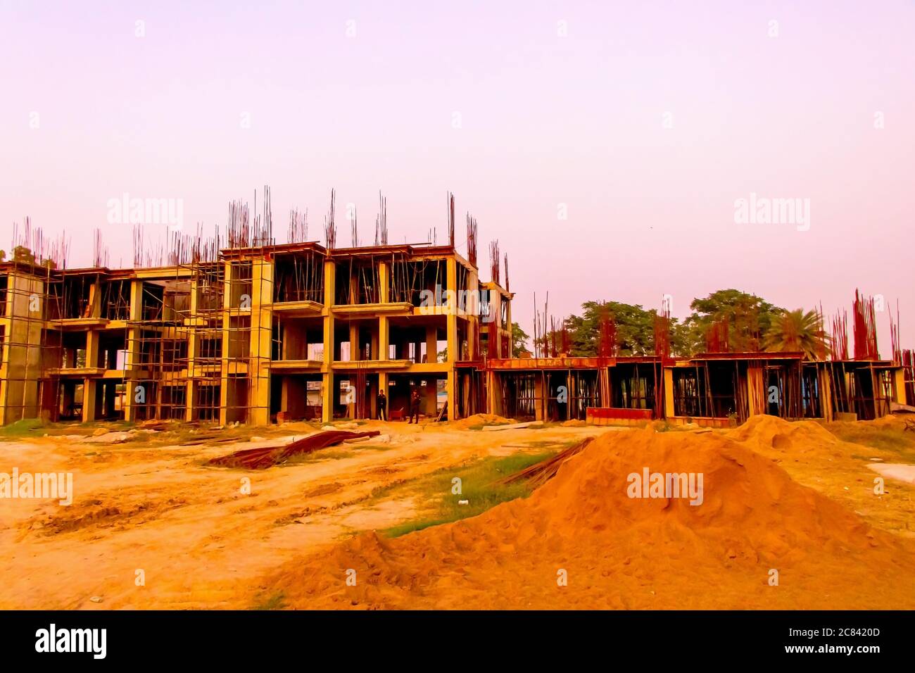 rajkot, Gujrat, India,- june 2019 : view of an new construction of big ...