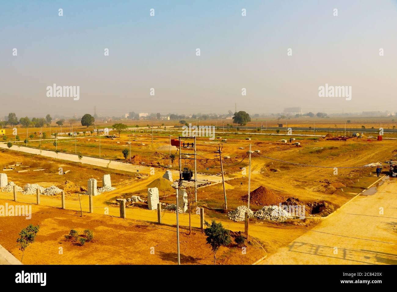 jaipur, Rajasthan, India,- june 2020 : Drone view of an new modern ...