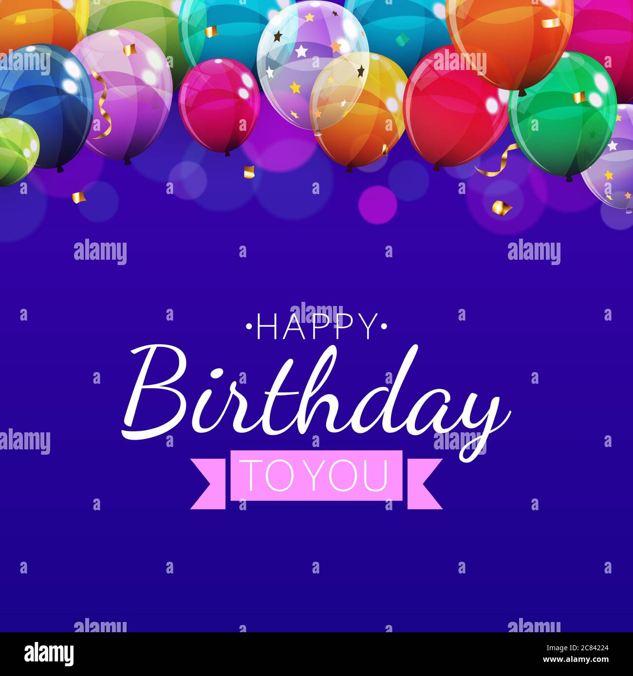 Birthday invitation background with balloons. Vector Illustration EPS10 ...