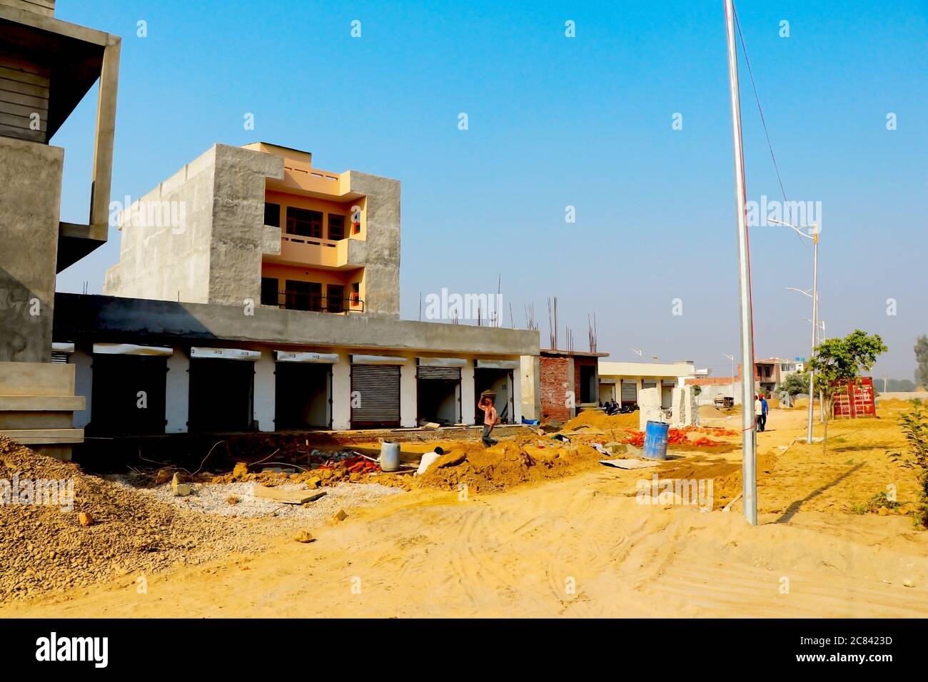 jaipur, Rajasthan, India,- june 2020 : view of an new modern homes in ...