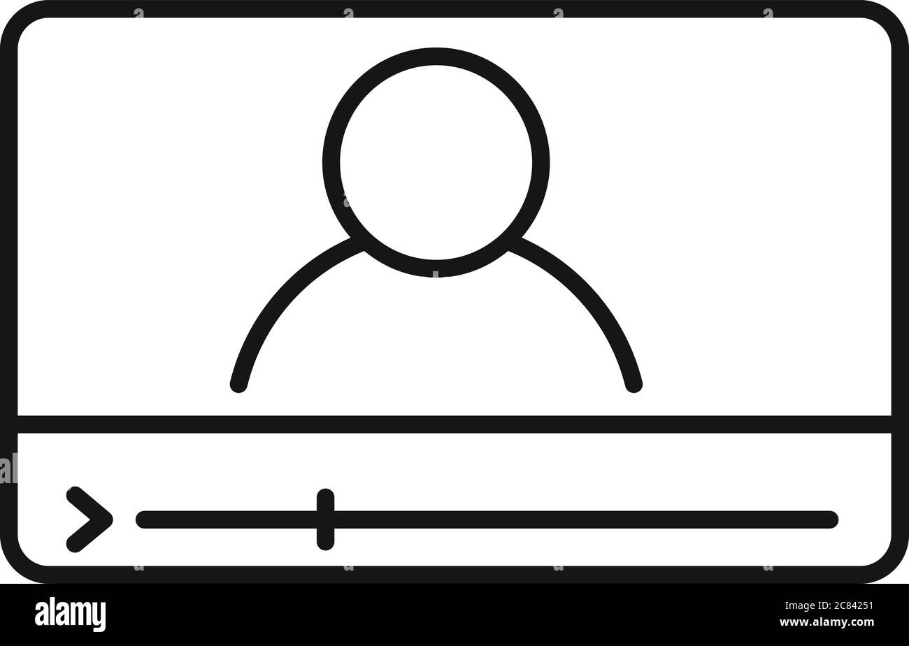 Storyteller online video icon. Outline storyteller online video vector ...