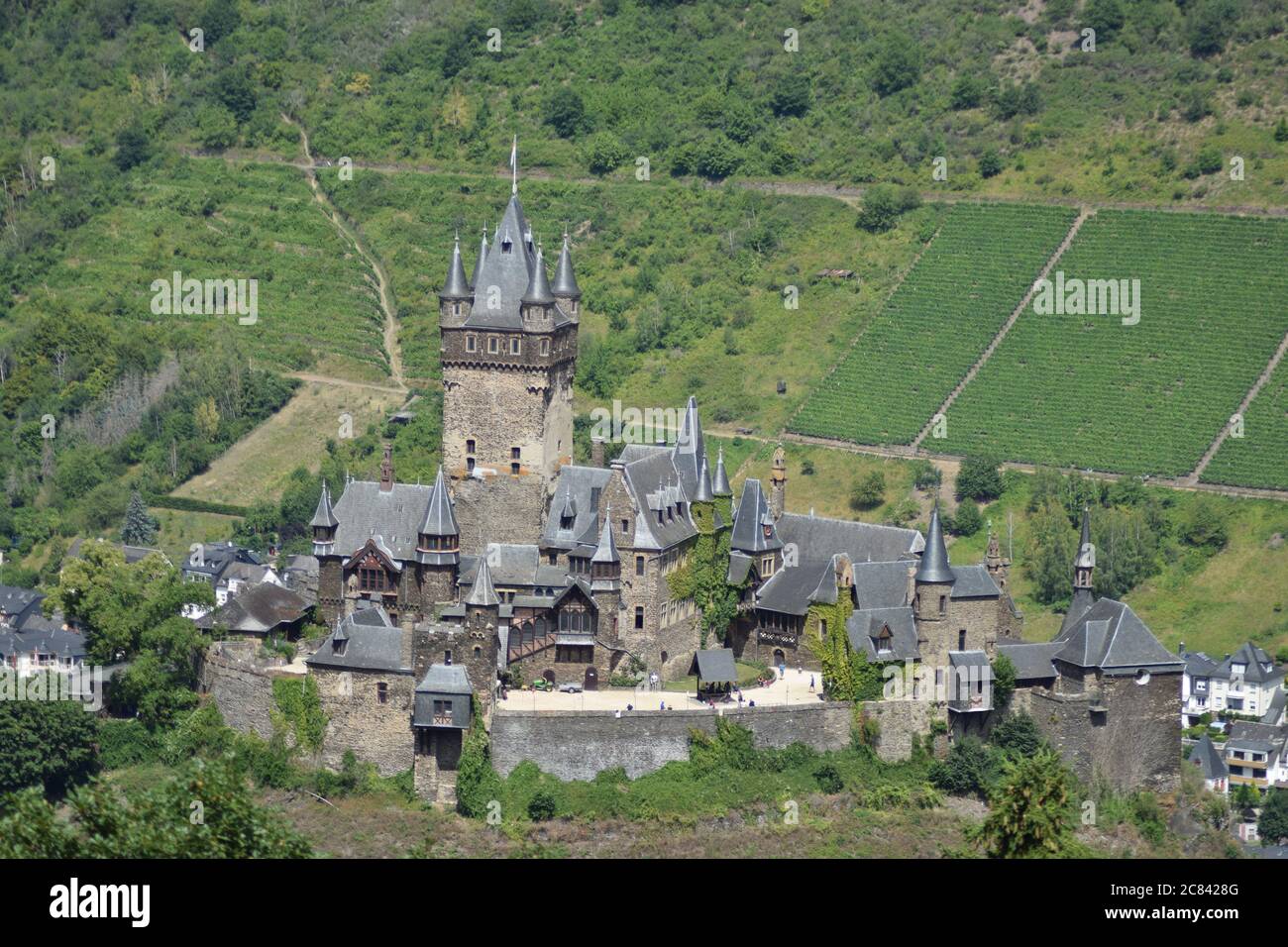 view to Cochem with the Reichsburg Stock Photo - Alamy
