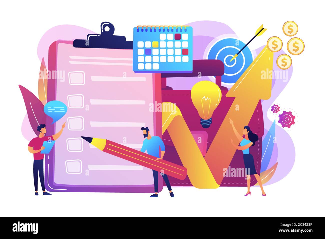 Project management executive task Cut Out Stock Images & Pictures - Alamy