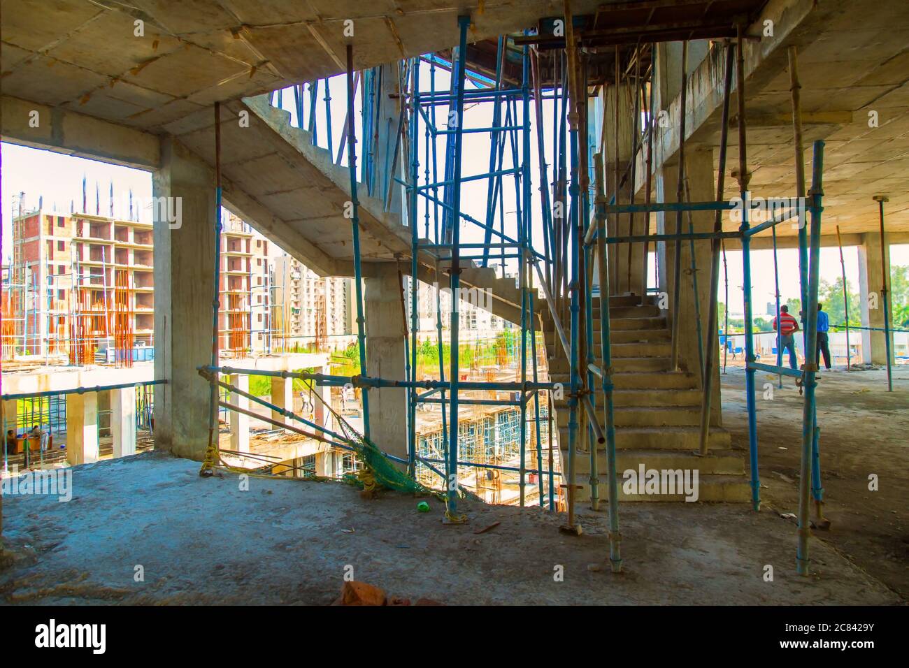 ranchi, India - june 2019 : view of an under construction building ...