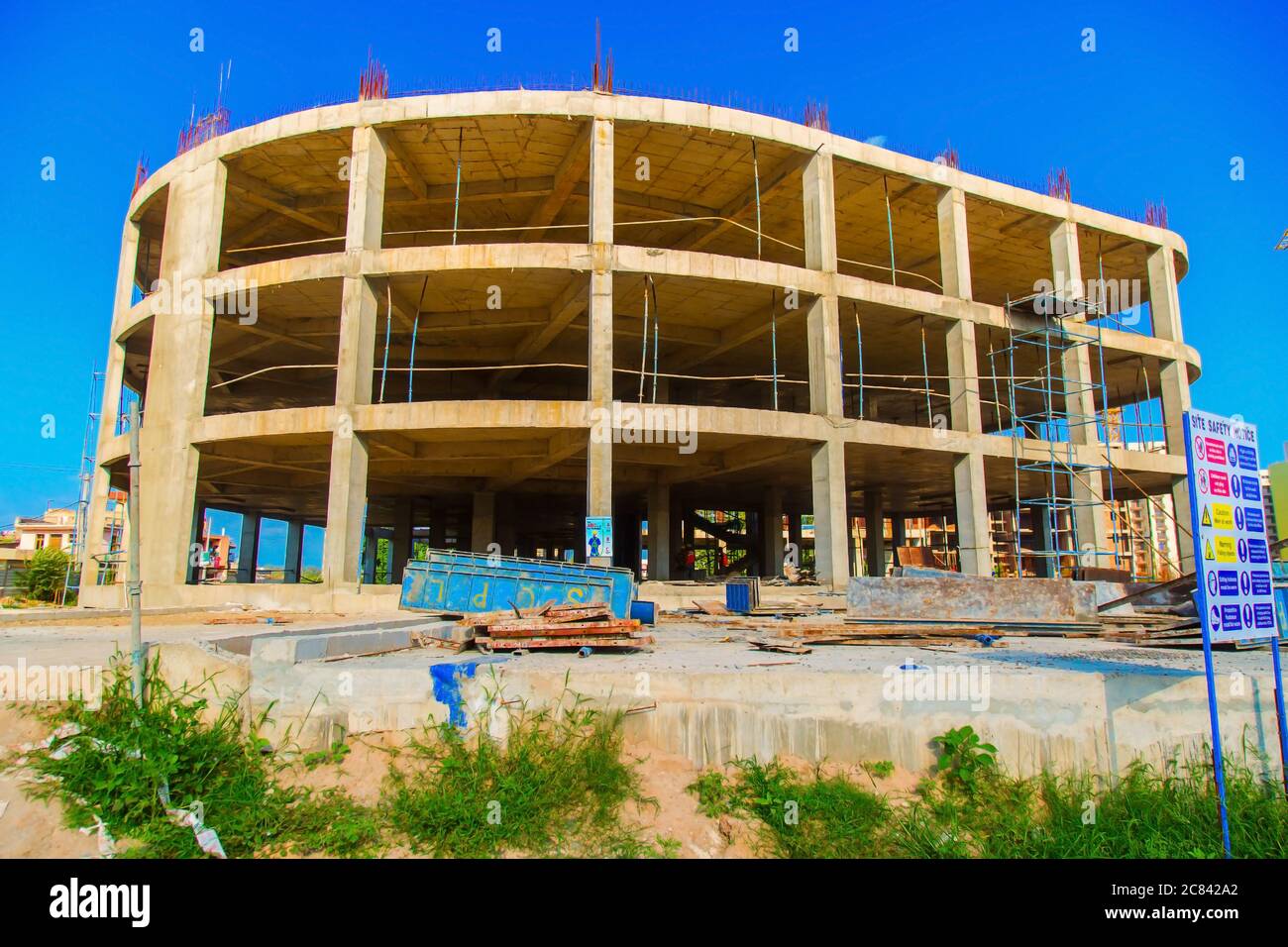 ranchi, India - june 2019 : aerial view of an under construction Dome ...