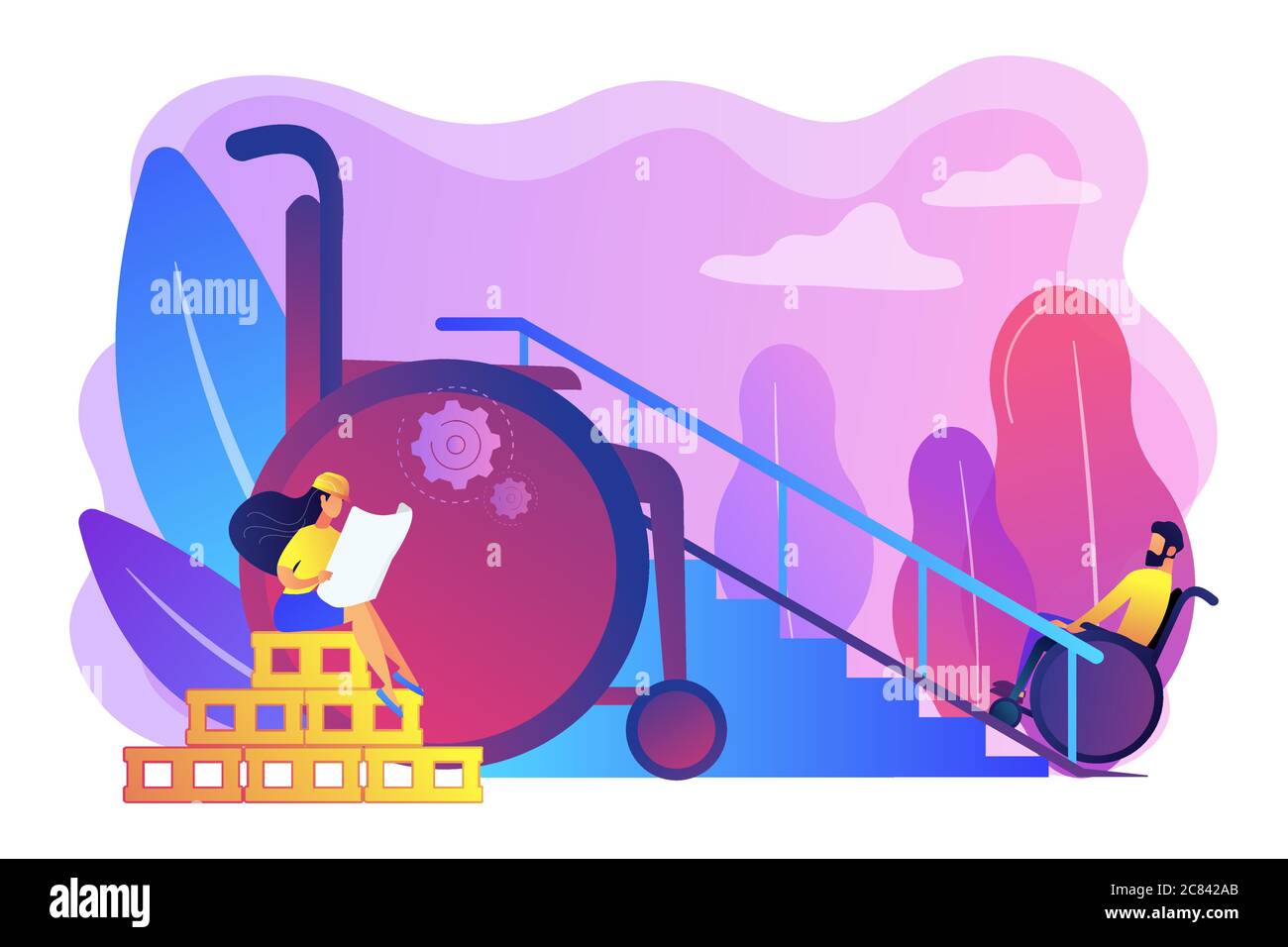 Accessible environment designing concept vector illustration Stock ... Accessible environment designing concept vector illustration Stock ...