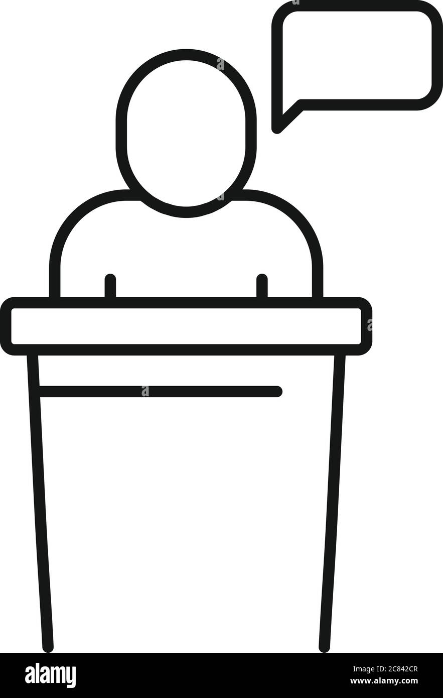 Storyteller speaker icon. Outline storyteller speaker vector icon for ...
