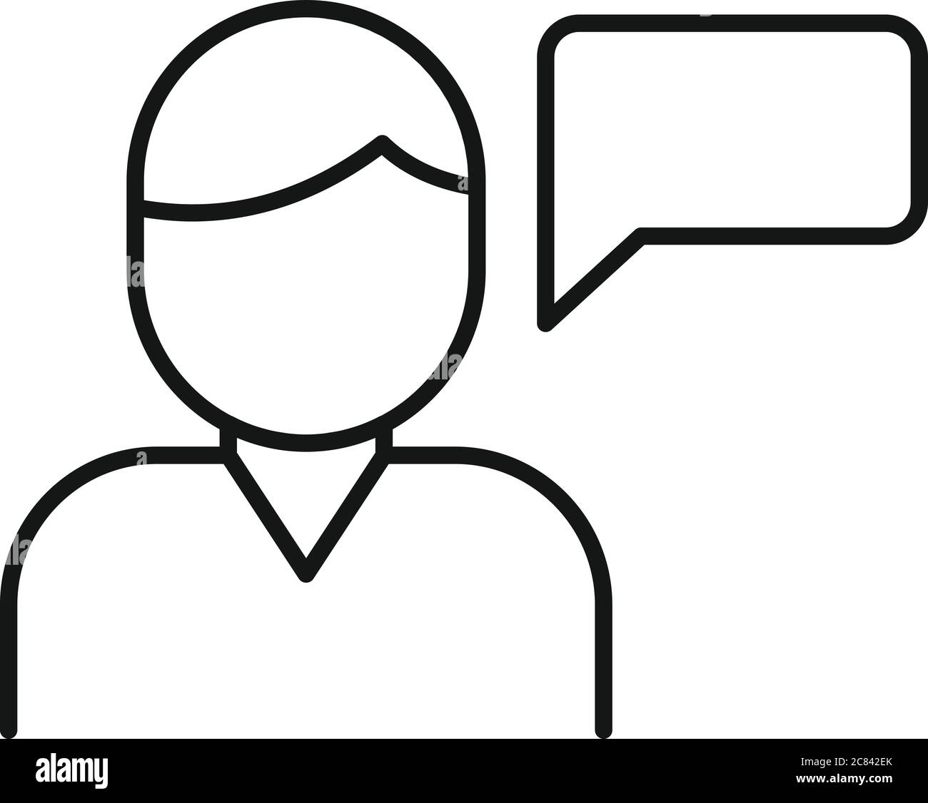 Storyteller speech icon. Outline storyteller speech vector icon for web ...