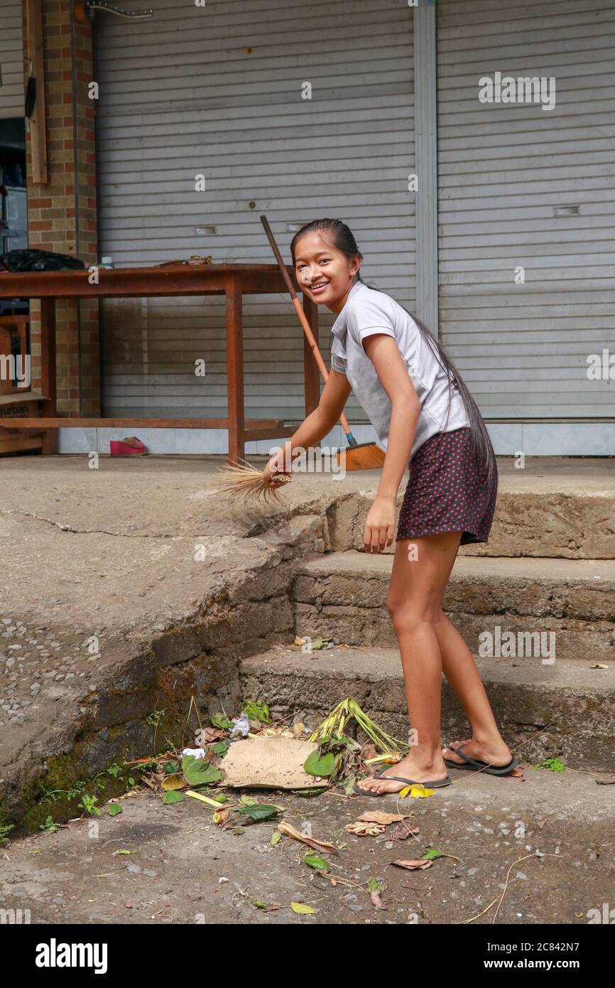 Female city street sweeper in hi-res stock photography and images - Alamy
