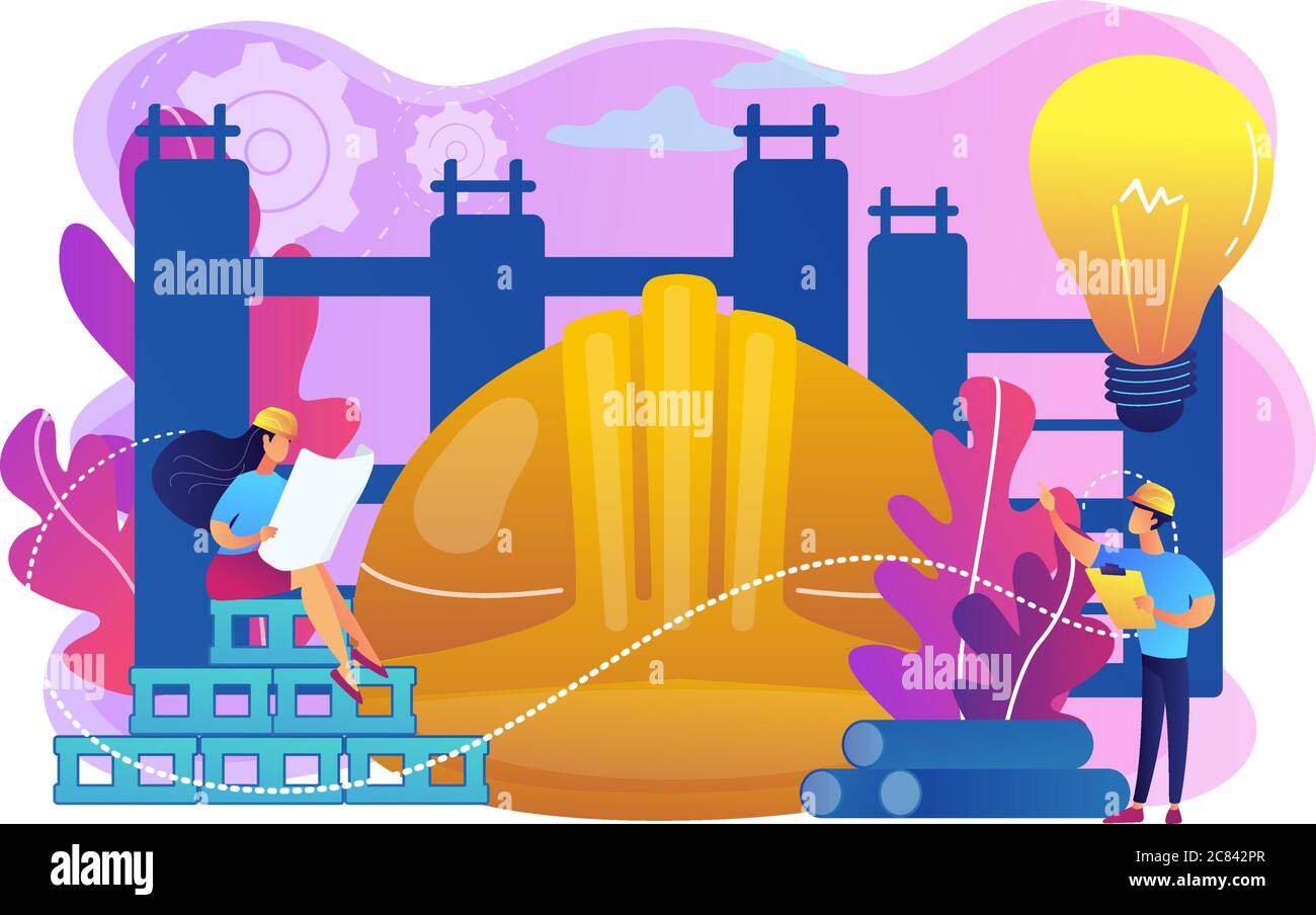 Innovative construction materials concept vector illustration Stock ...