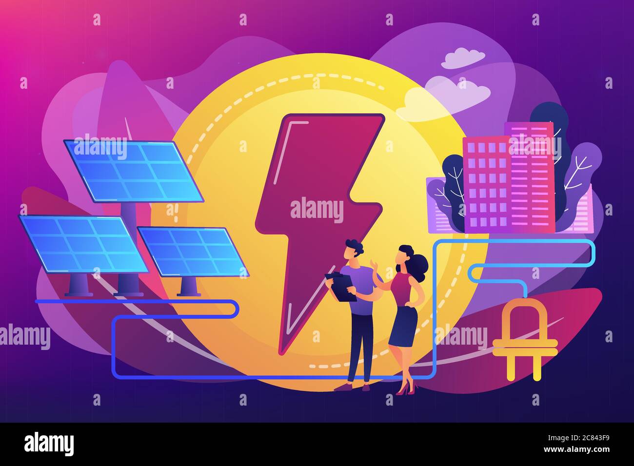 Solar energy concept vector illustration Stock Vector Image & Art - Alamy