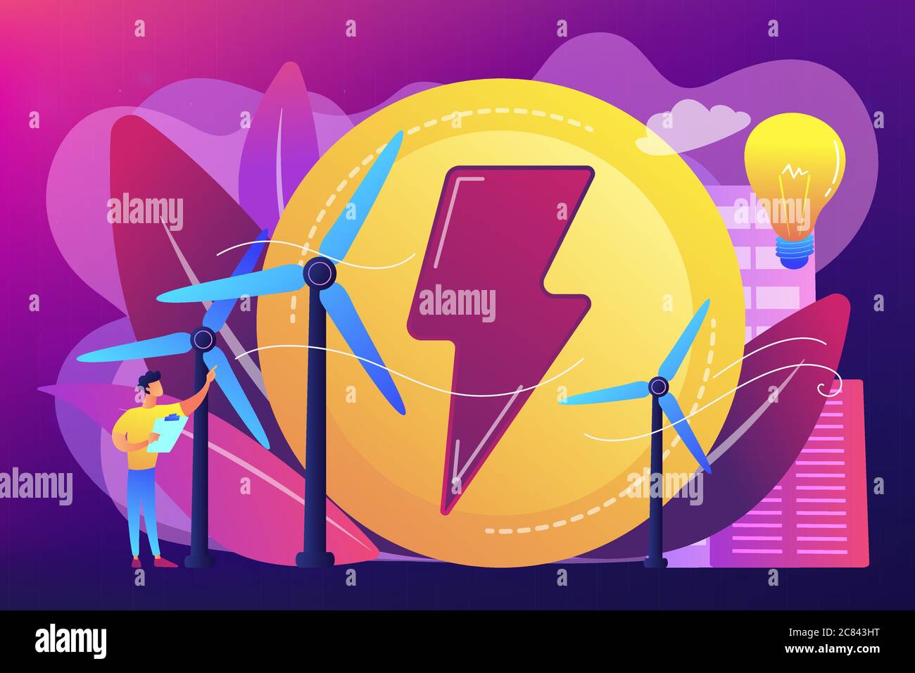 Wind power concept vector illustration Stock Vector Image & Art - Alamy