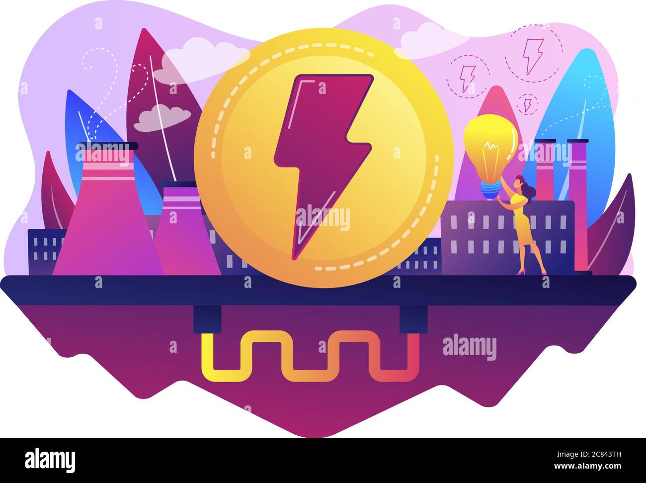 Geothermal energy concept vector illustration Stock Vector Image & Art ...