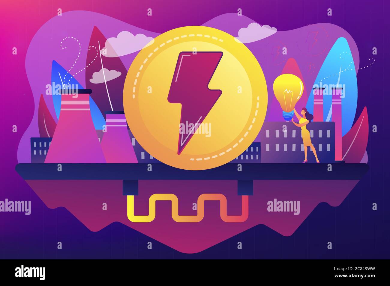 Geothermal energy concept vector illustration Stock Vector Image & Art ...