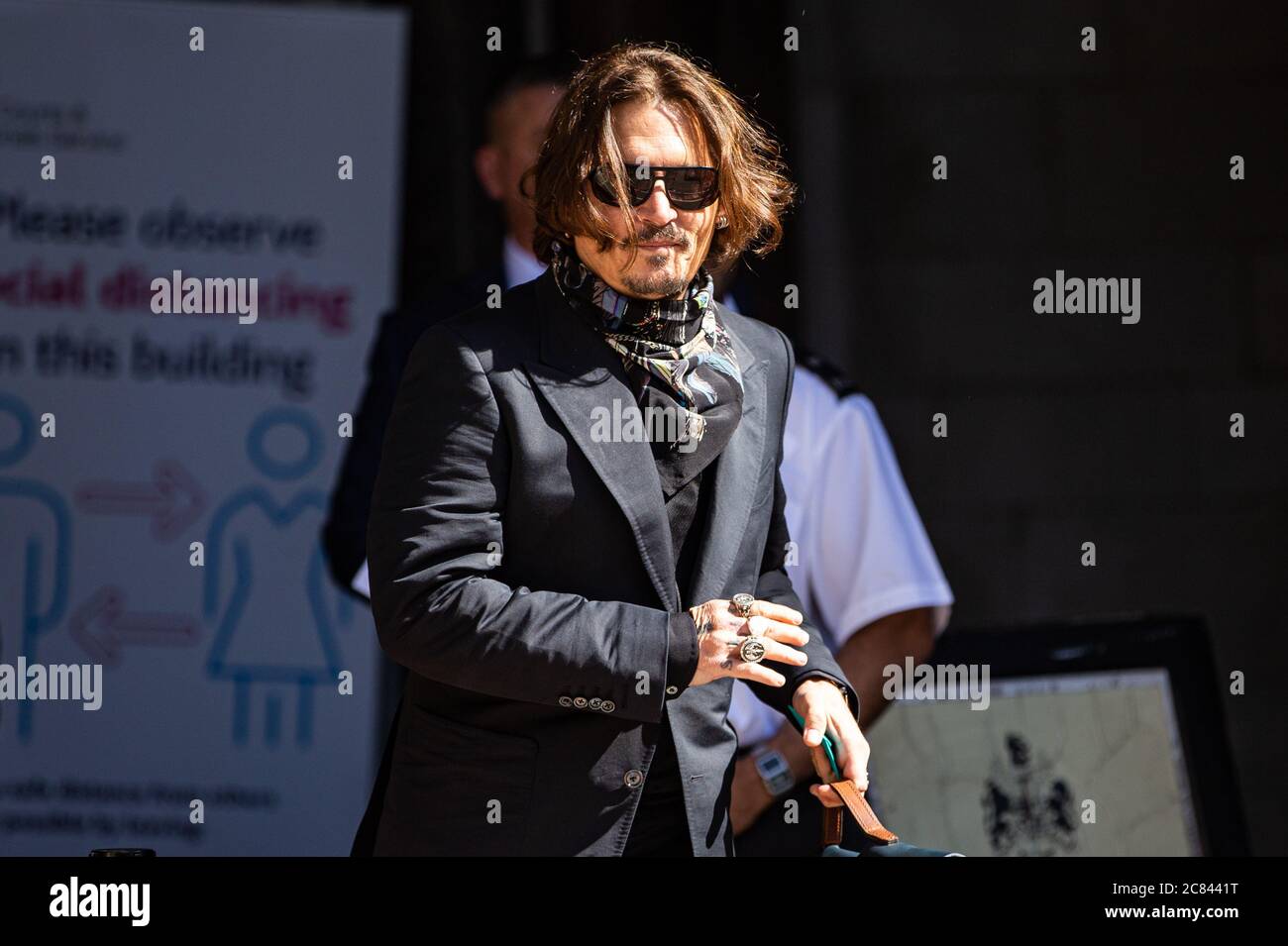 London, UK - July 22nd, 2020: Johnny Depp attends a libel trial against ...