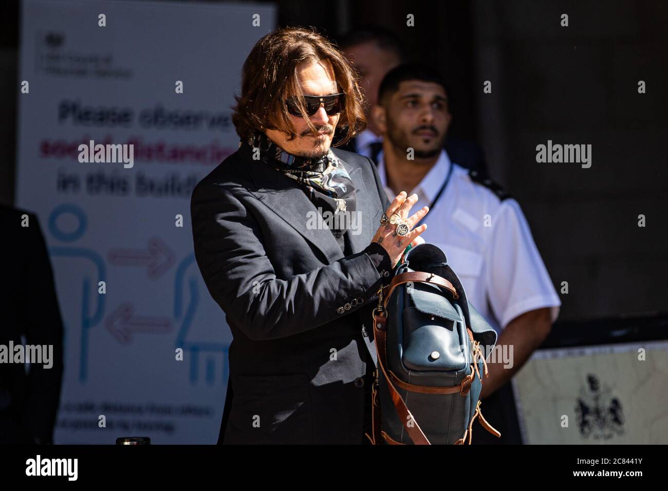 London, UK - July 22nd, 2020: Johnny Depp attends a libel trial against ...