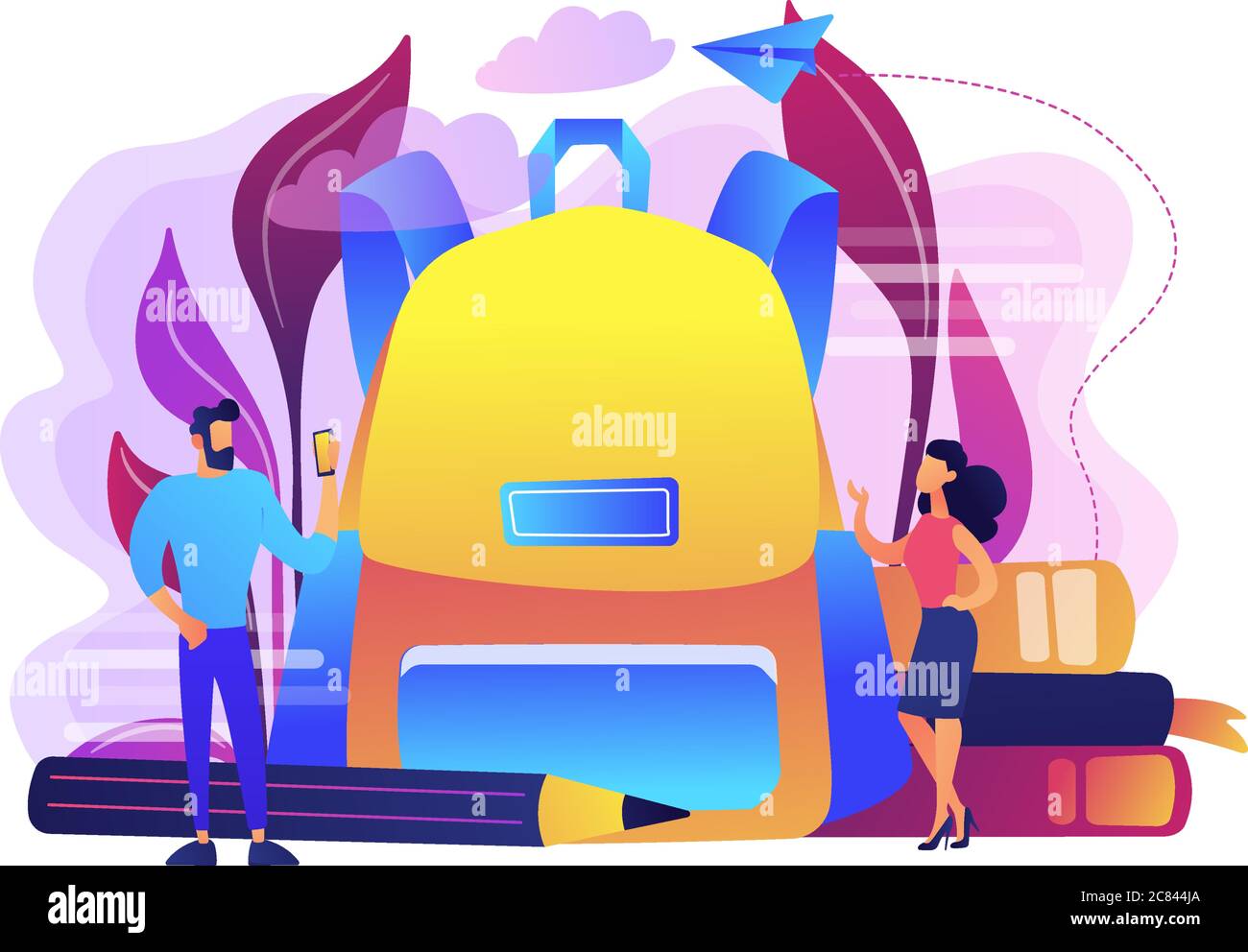 Back to school outfits concept vector illustration Stock Vector Image ...