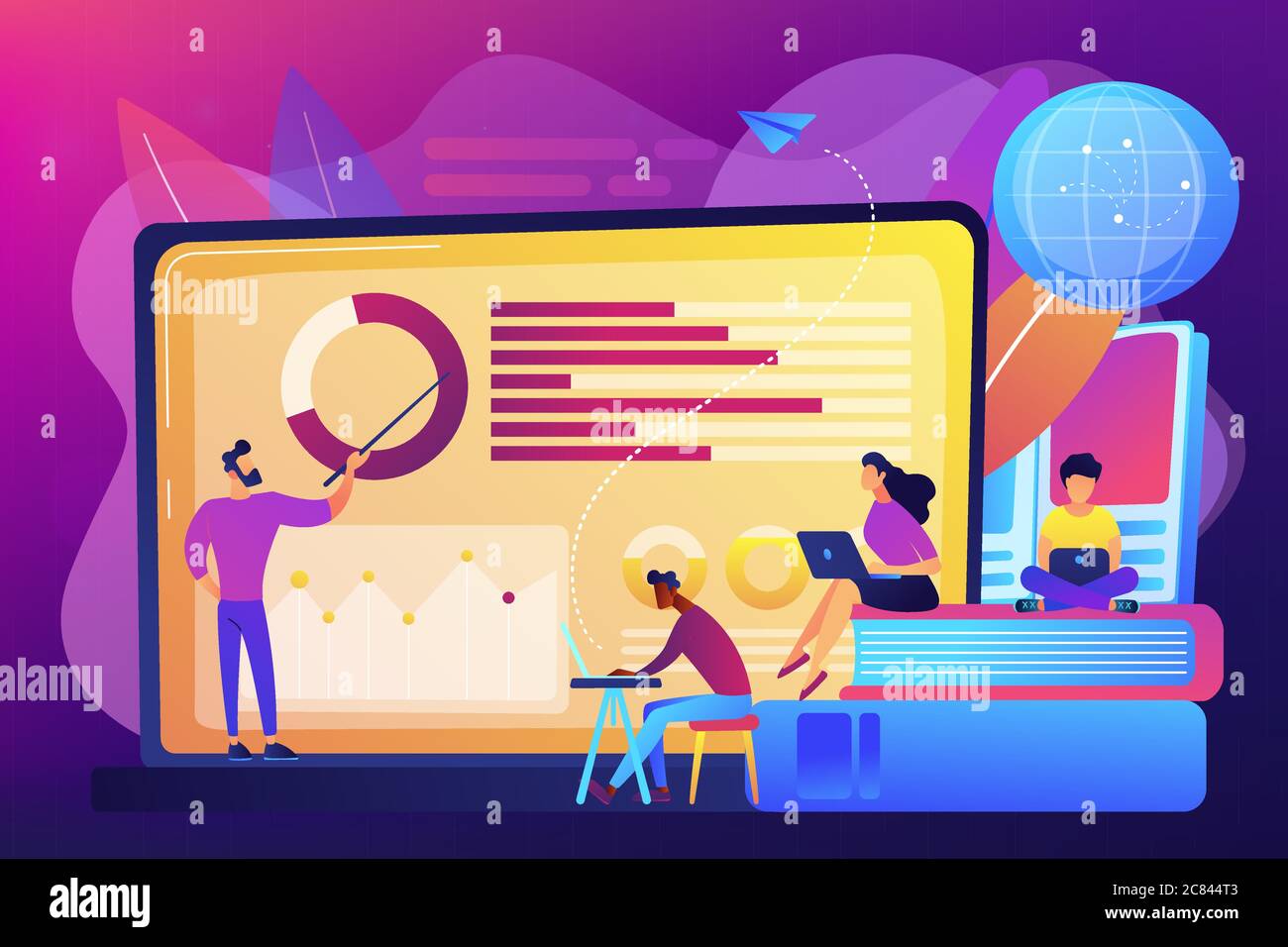 Distance learning concept vector illustration Stock Vector Image & Art ...