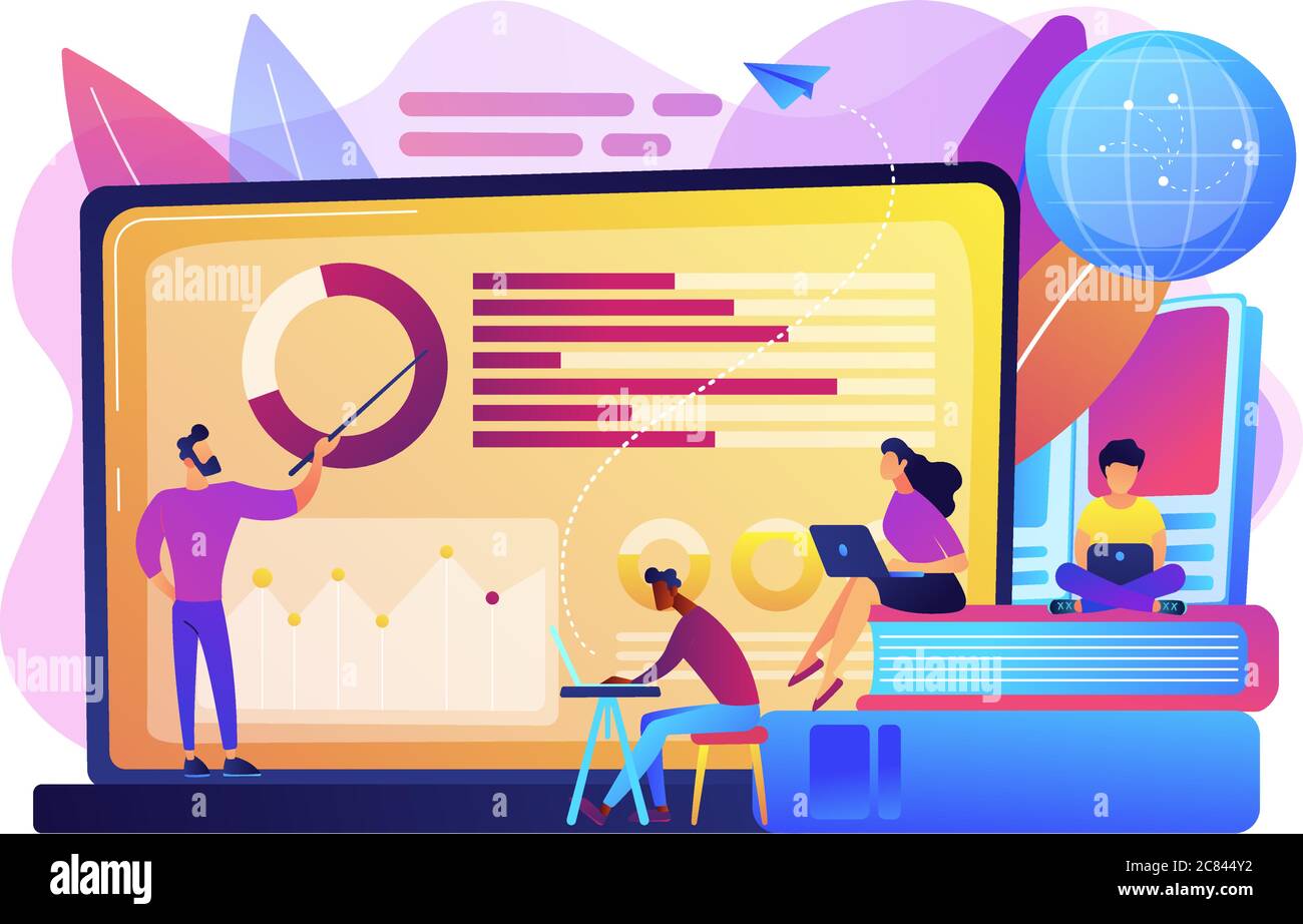 Distance learning concept vector illustration Stock Vector Image & Art ...