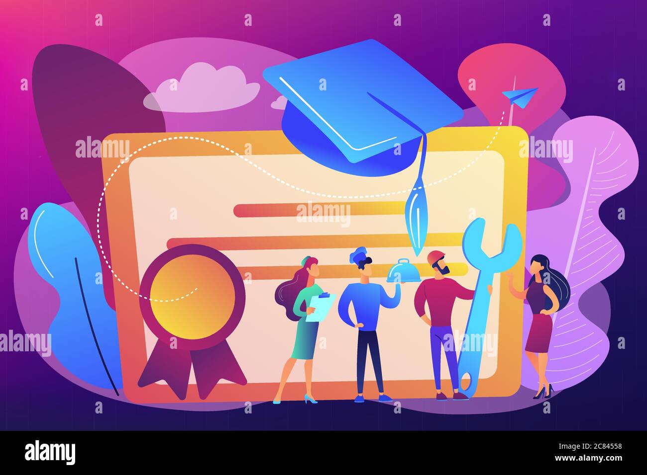 Vocational education concept vector illustration Stock Vector Image ...