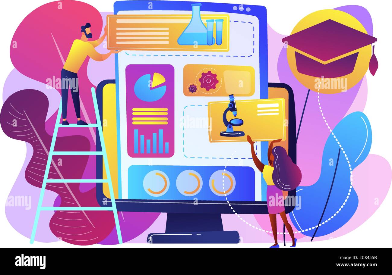 Learning management system concept vector illustration Stock Vector ...