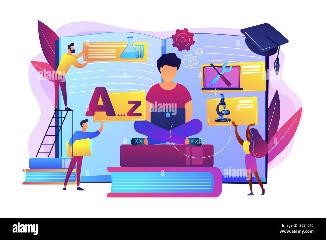 Personalized learning student Stock Vector Images - Alamy