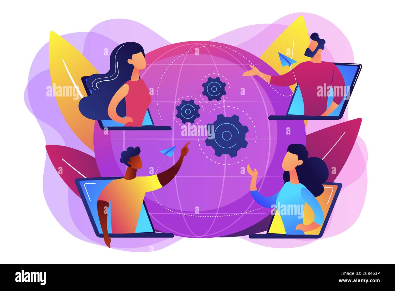 Online meetup concept vector illustration Stock Vector Image & Art - Alamy