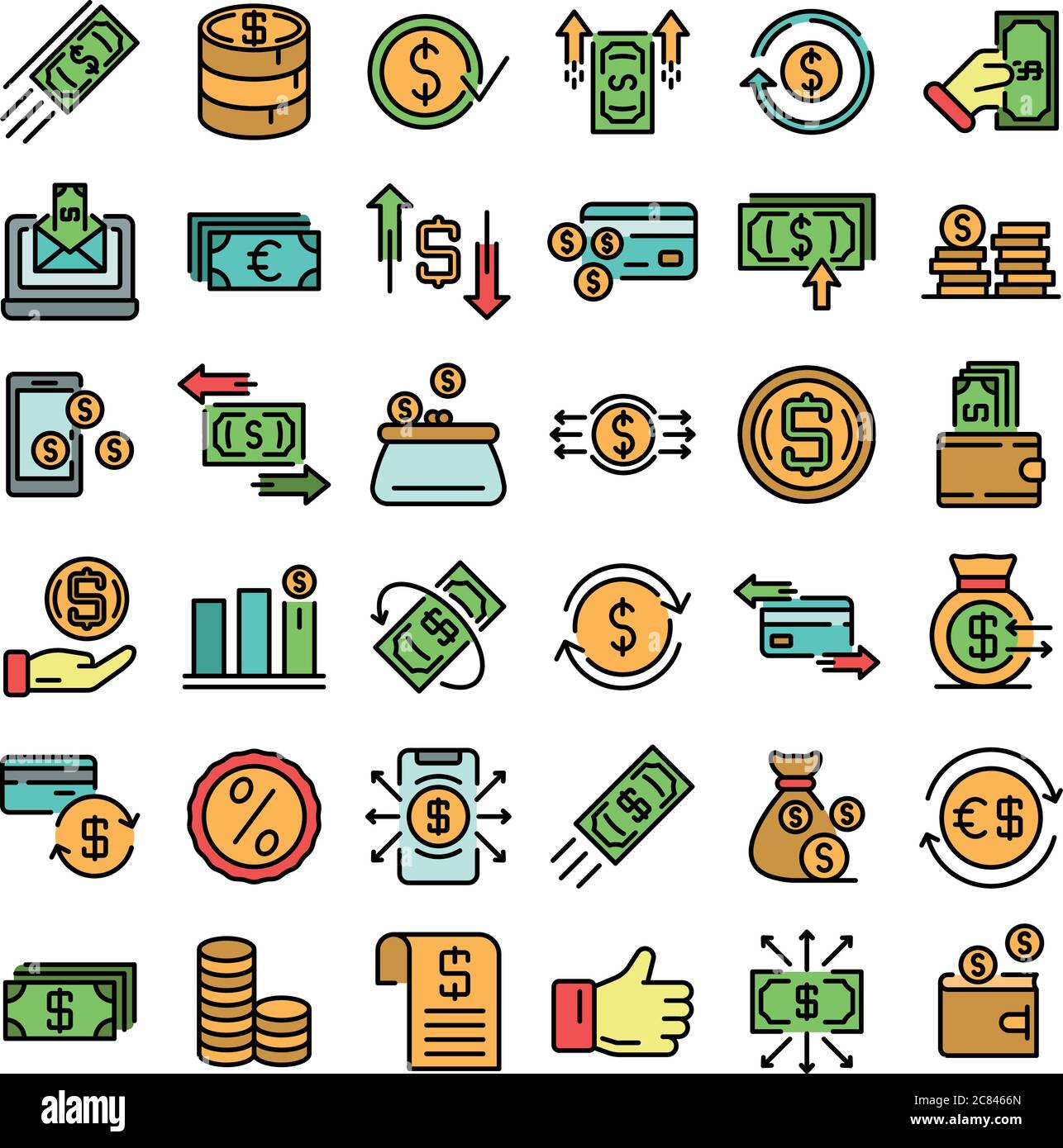 Cash back icons vector flat Stock Vector Image & Art - Alamy